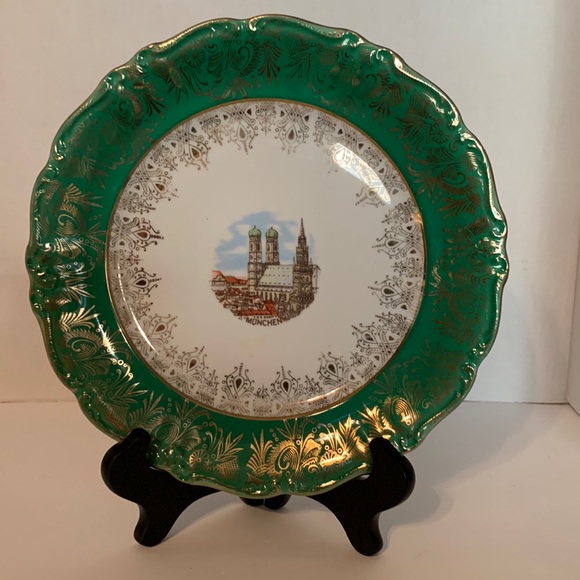 Kunst Rehau | Art | Bavaria Made In Germany Plate Monchen Towers Gold ...
